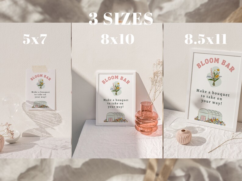 Bloom Bar | Flower Bar Table Sign | Garden Shower Signs, Floral Bar ...