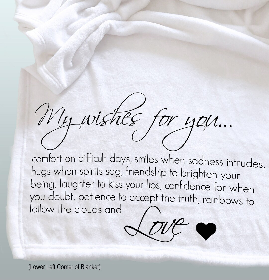 Personalized Throw Blanket, Sending Good Wishes, Friendship Blanket ...