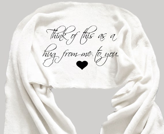 A Personalized Hug Personalized Scarf Fleece Scarf Cozy | Etsy