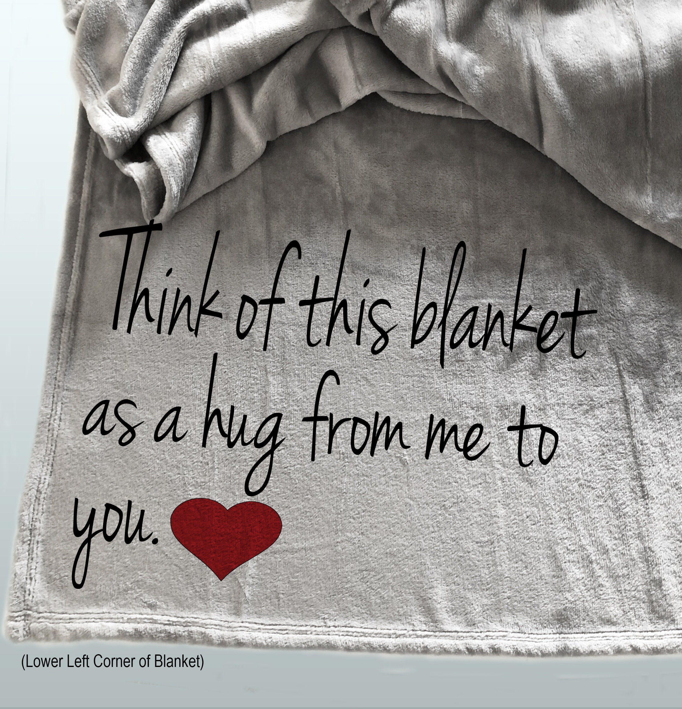 Personalized Hug Blanket a Hug From Me to You Sending a Hug - Etsy Canada