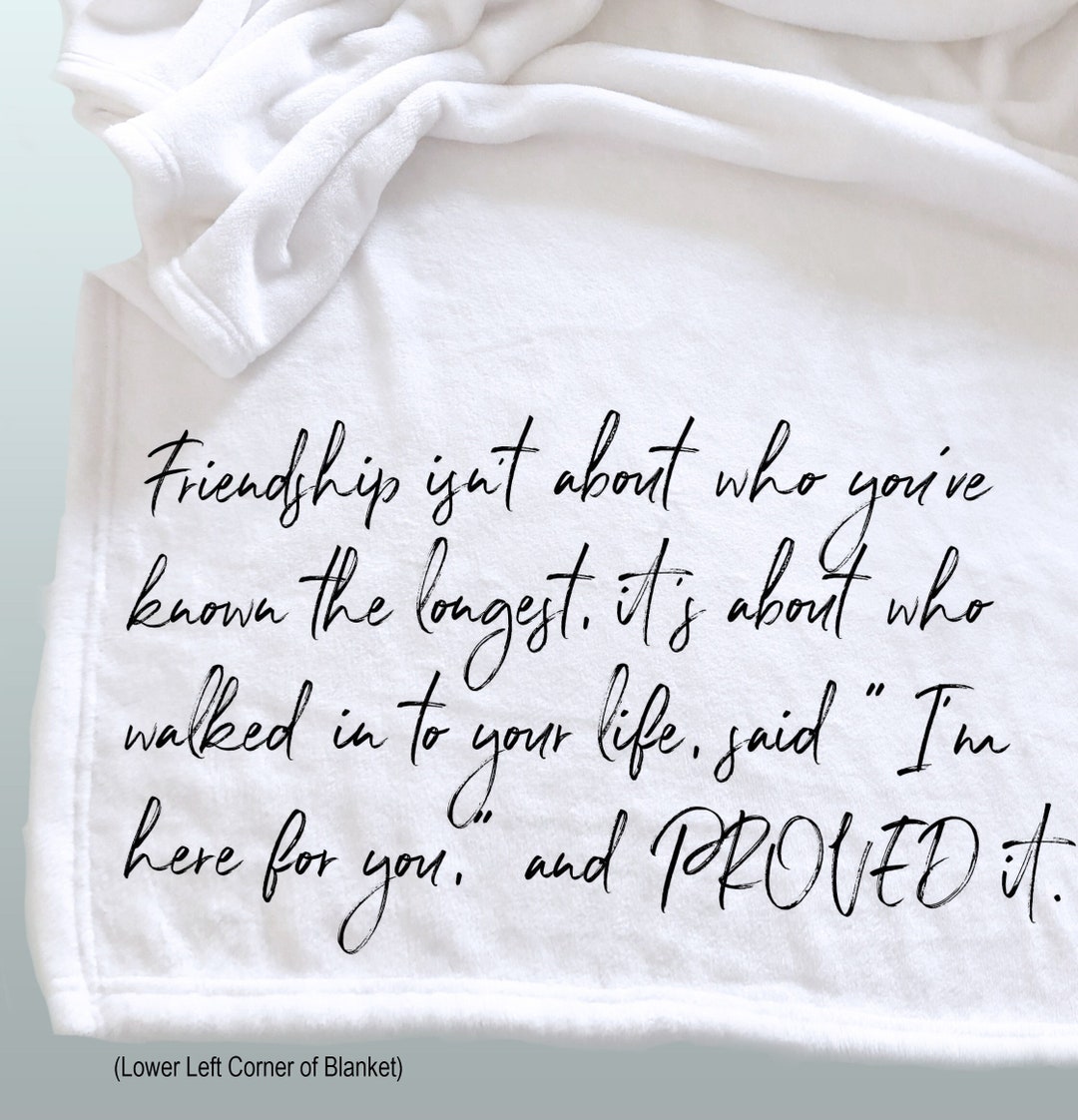 Personalized Friendship Throw Blanket, Best Friend Gift, Friendship ...
