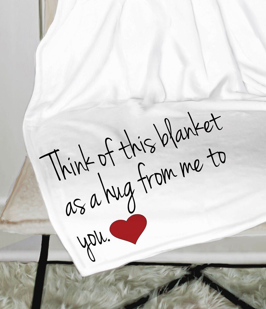 Hug From Me to You Throw Blanket Personalized, Sending a Hug From Me to ...