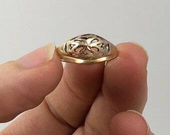 Abstract gold ring | Etsy