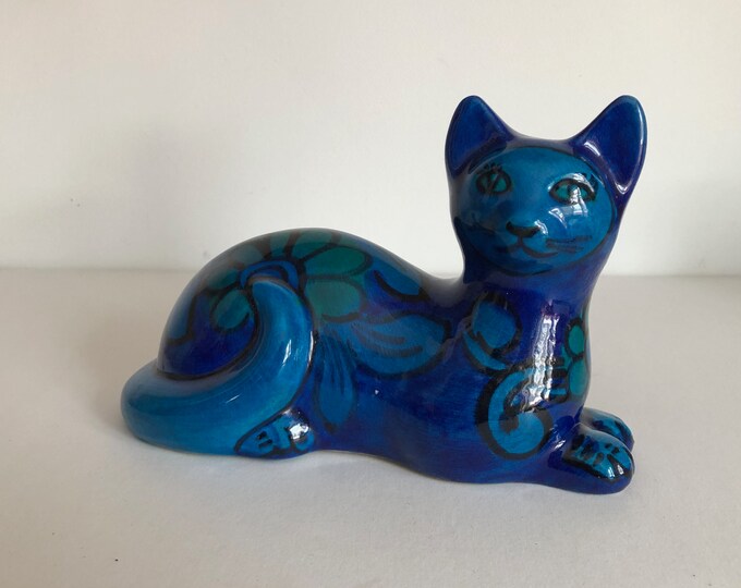 Vintage Mid Century Modern Bitossi Blue Bellini Italy Italian Pottery ...
