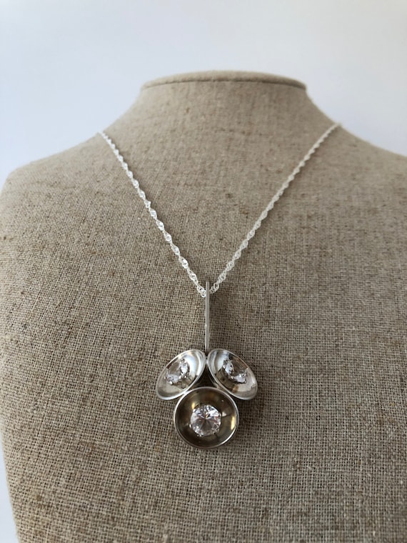 Mid Century Modern Danish ? Sterling Silver Signed OS… - Gem