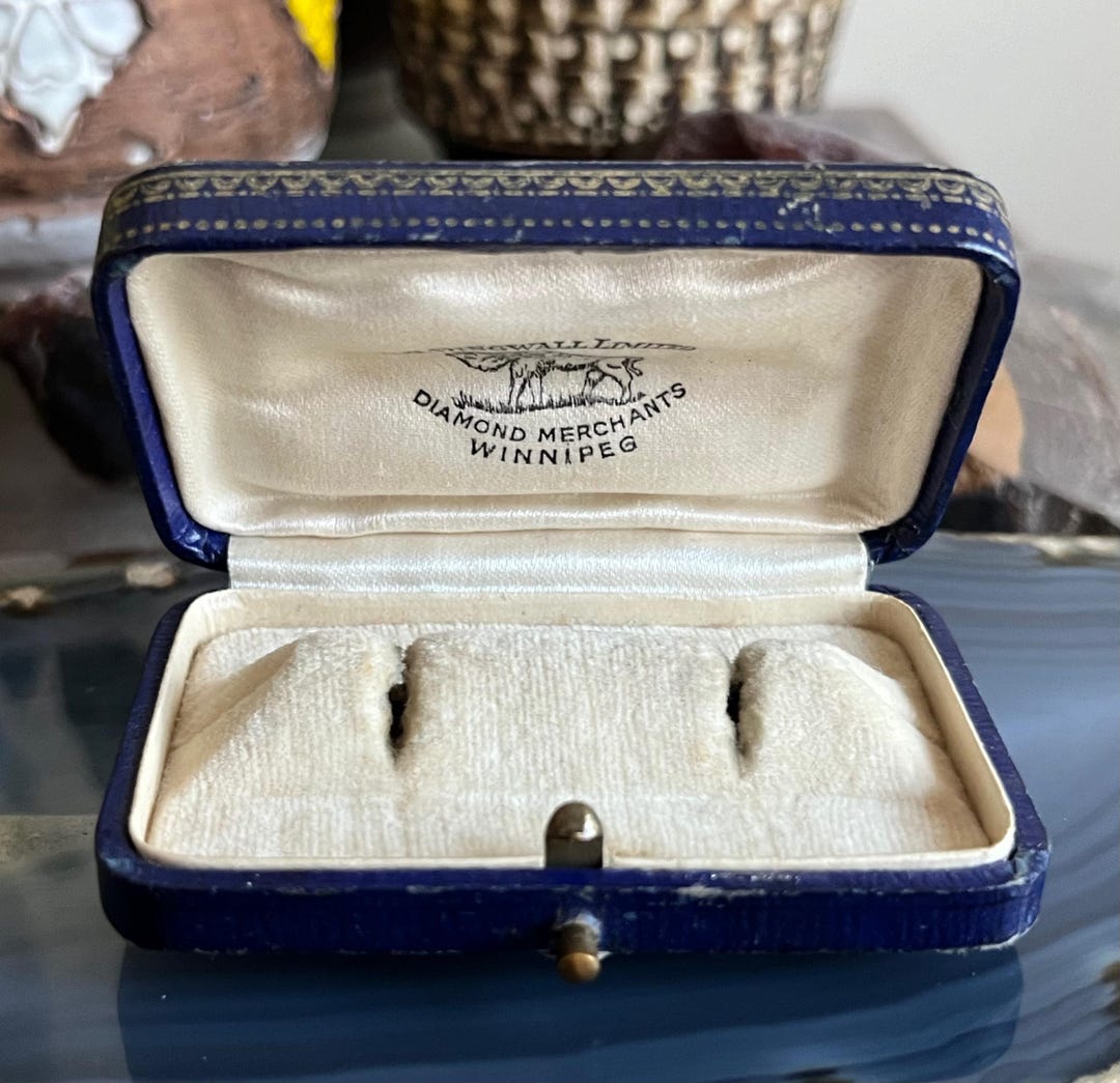 Antique Pre Birks DR Dingwall Diamond Merchants Tooled Leather Earrings ...