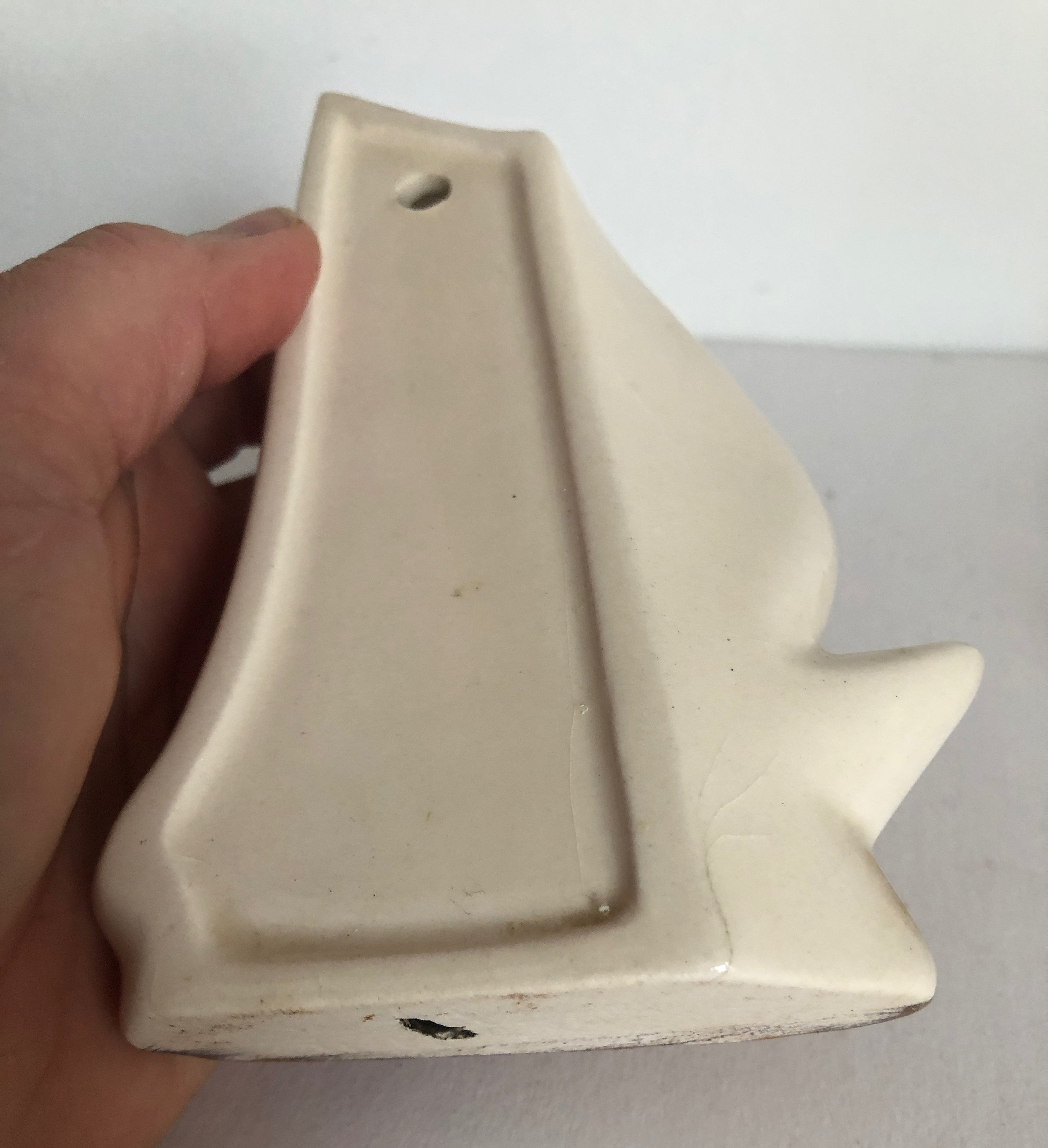 Vintage Pair of Holley Ross Pottery Ceramic Ship Sailboat Sail Boat ...