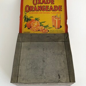 Vintage Oxade Orangeade Advertising Tin General Store Grocery Farmhouse ...