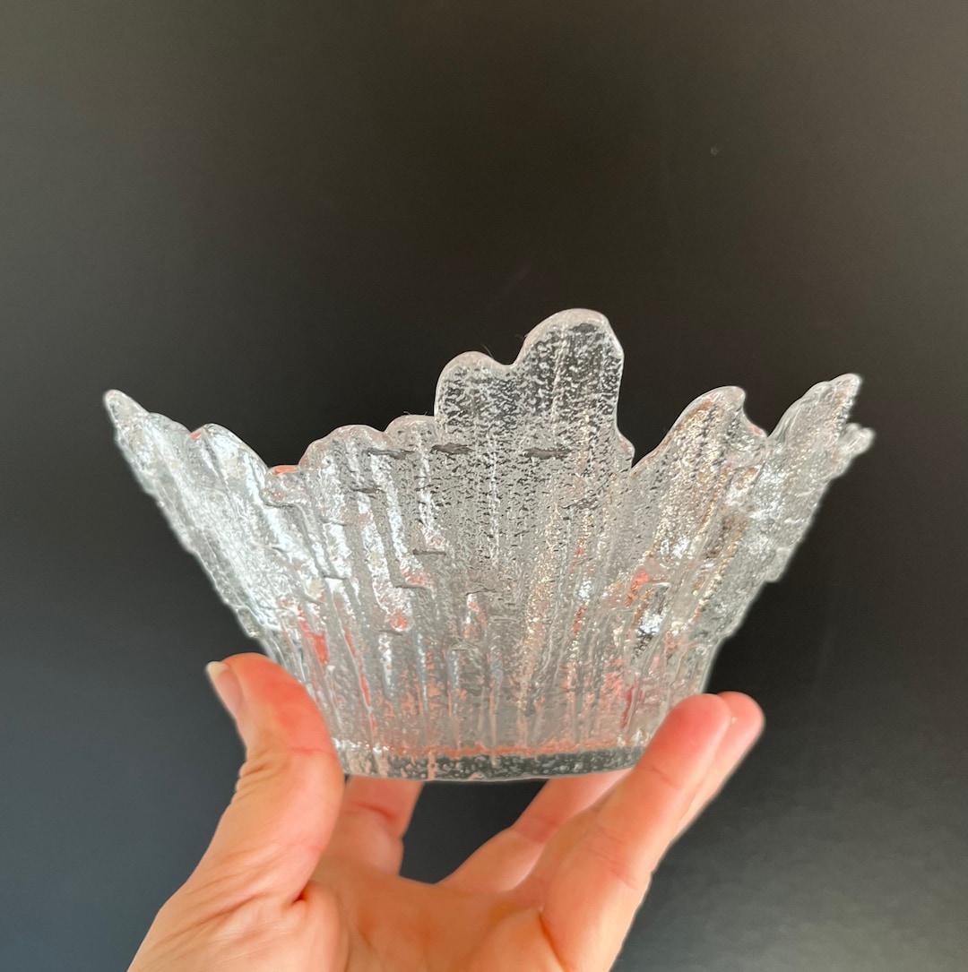 Bergdala Hyttan Gerda Stromgren Sweden Glass Ice Crystal Bowl - Etsy