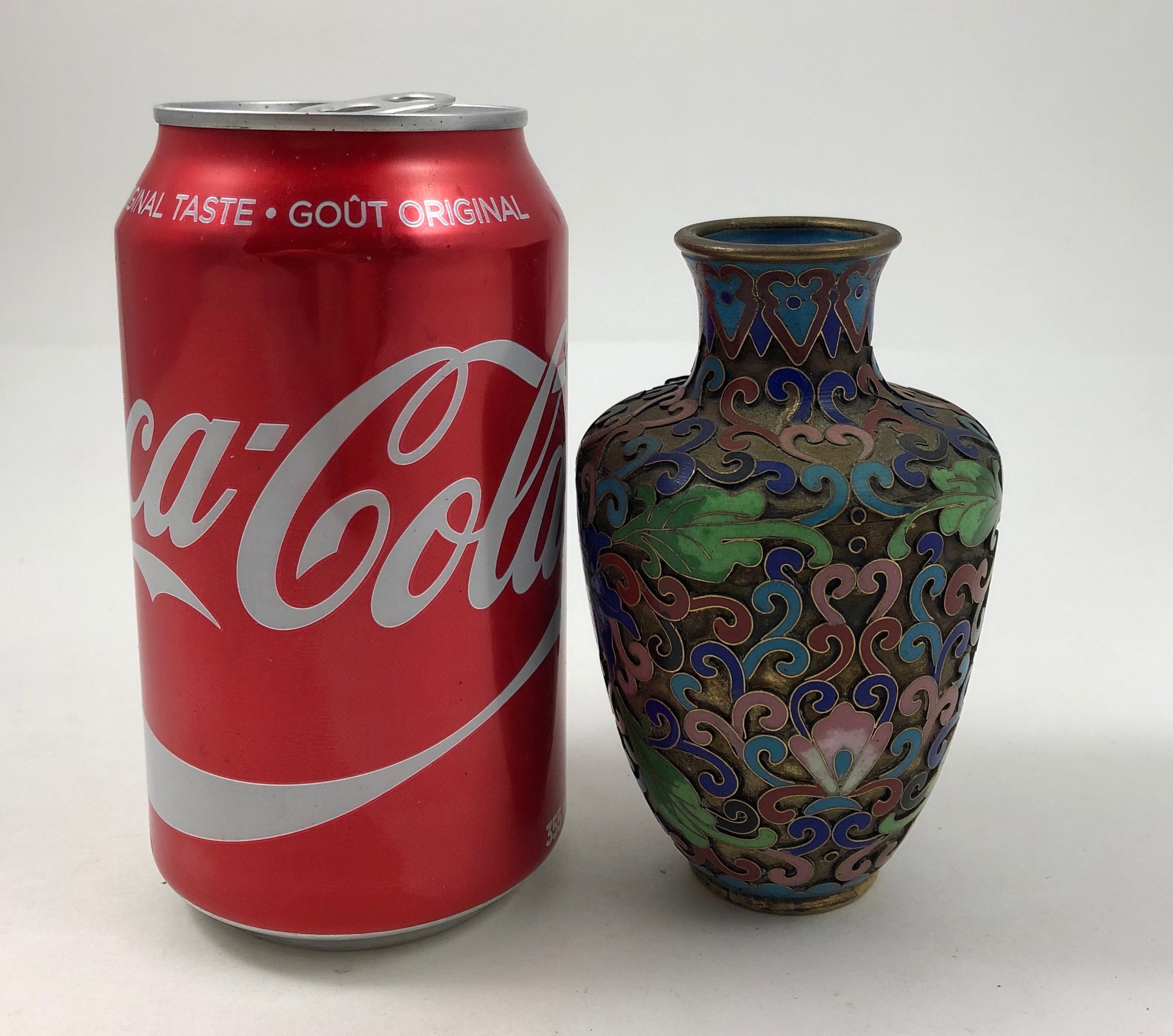 Vintage Asian Antique Chinese Jingfa Relief Carved Cloisonne Enamel ...