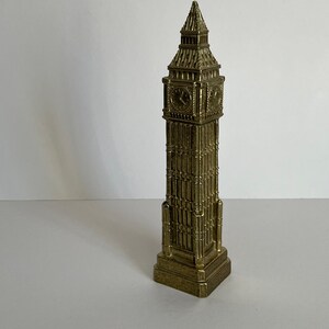 Vintage Thomas Benacci London Brass Coloured Composition Clock Tower ...