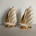 Vintage Pair of Holley Ross Pottery Ceramic Ship Sailboat Sail Boat ...