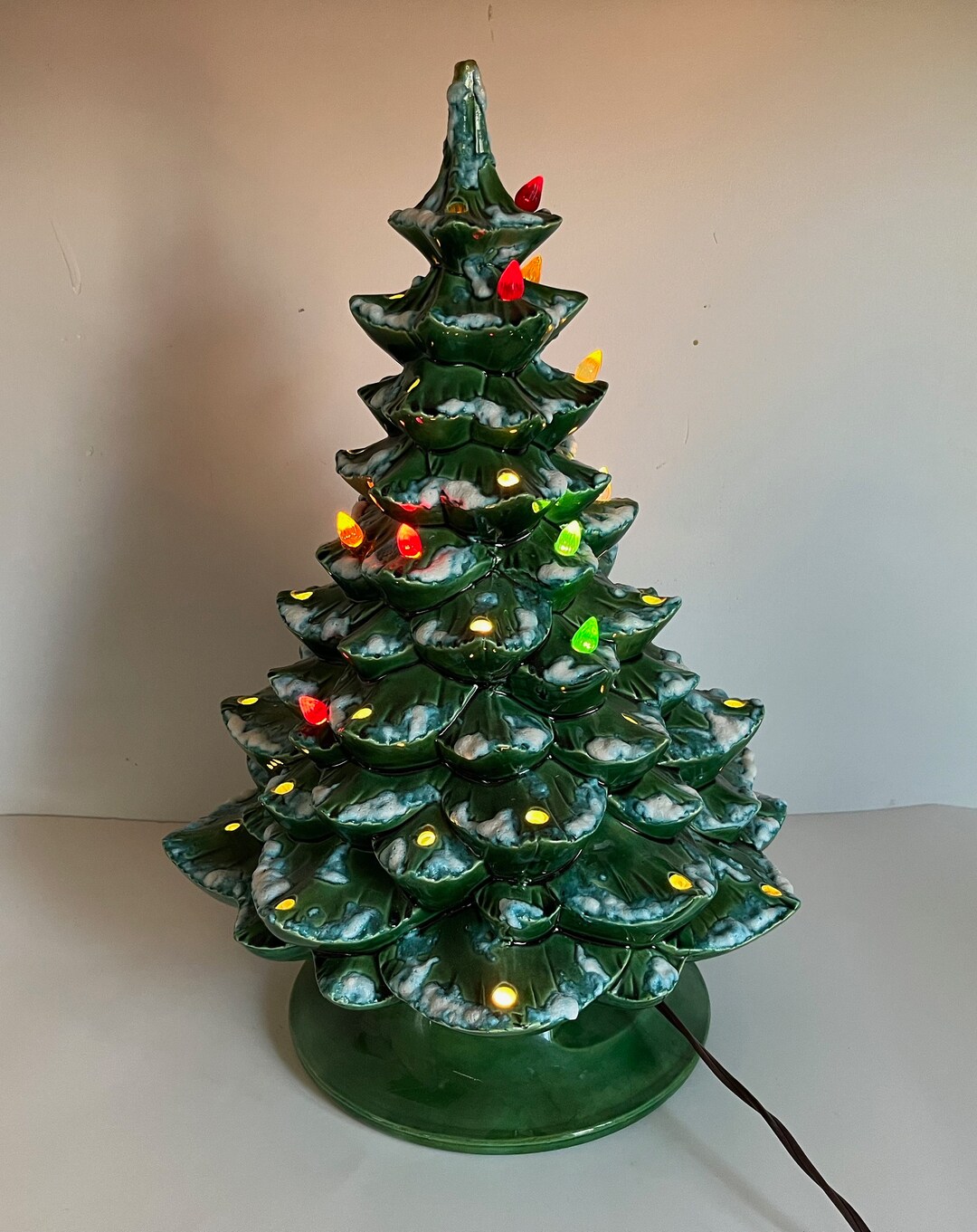 Vintage Light up Ceramic Christmas Tree - Etsy