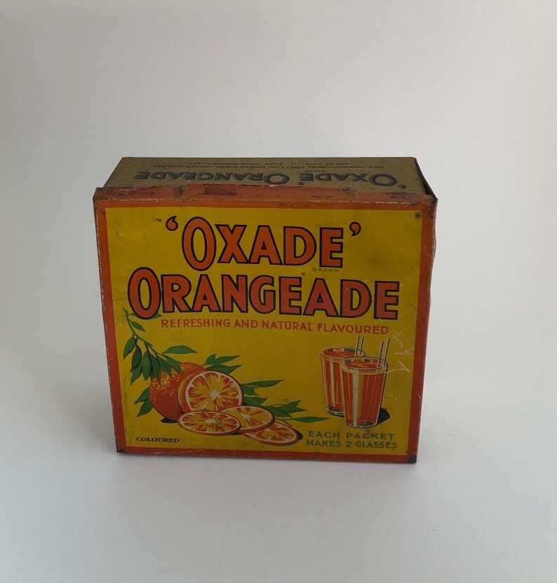 Vintage Oxade Orangeade Advertising Tin General Store Grocery - Etsy
