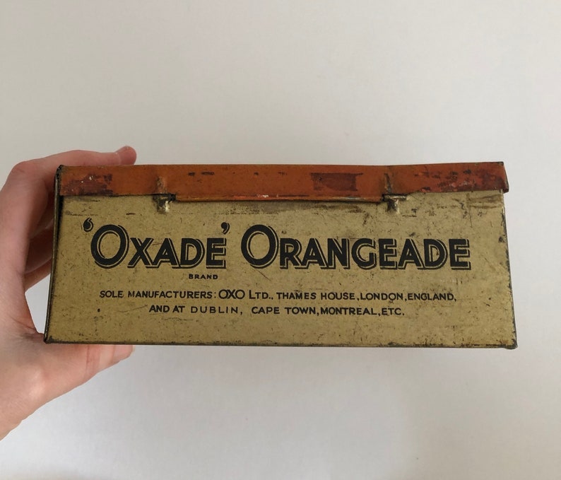 Vintage Oxade Orangeade Advertising Tin General Store Grocery - Etsy