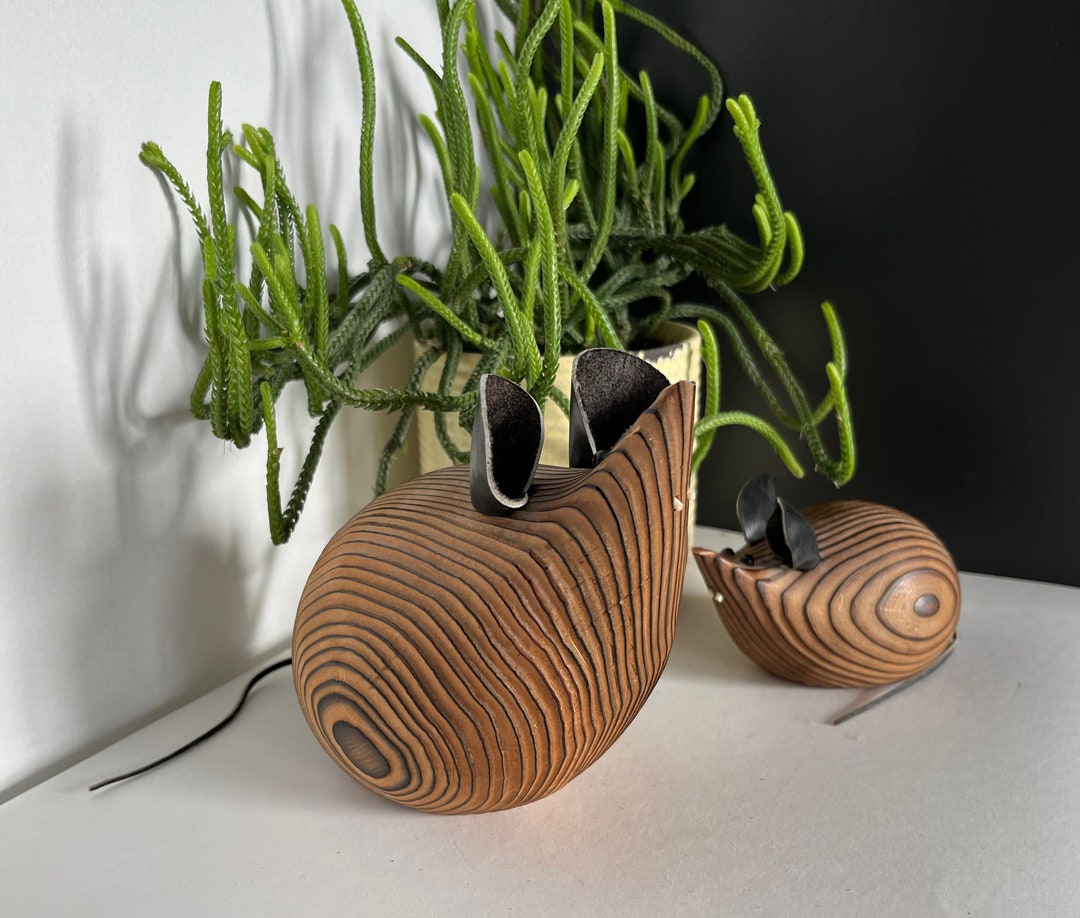 Pair of Vintage MCM Carved Cedar Mouse Sculptures - Etsy