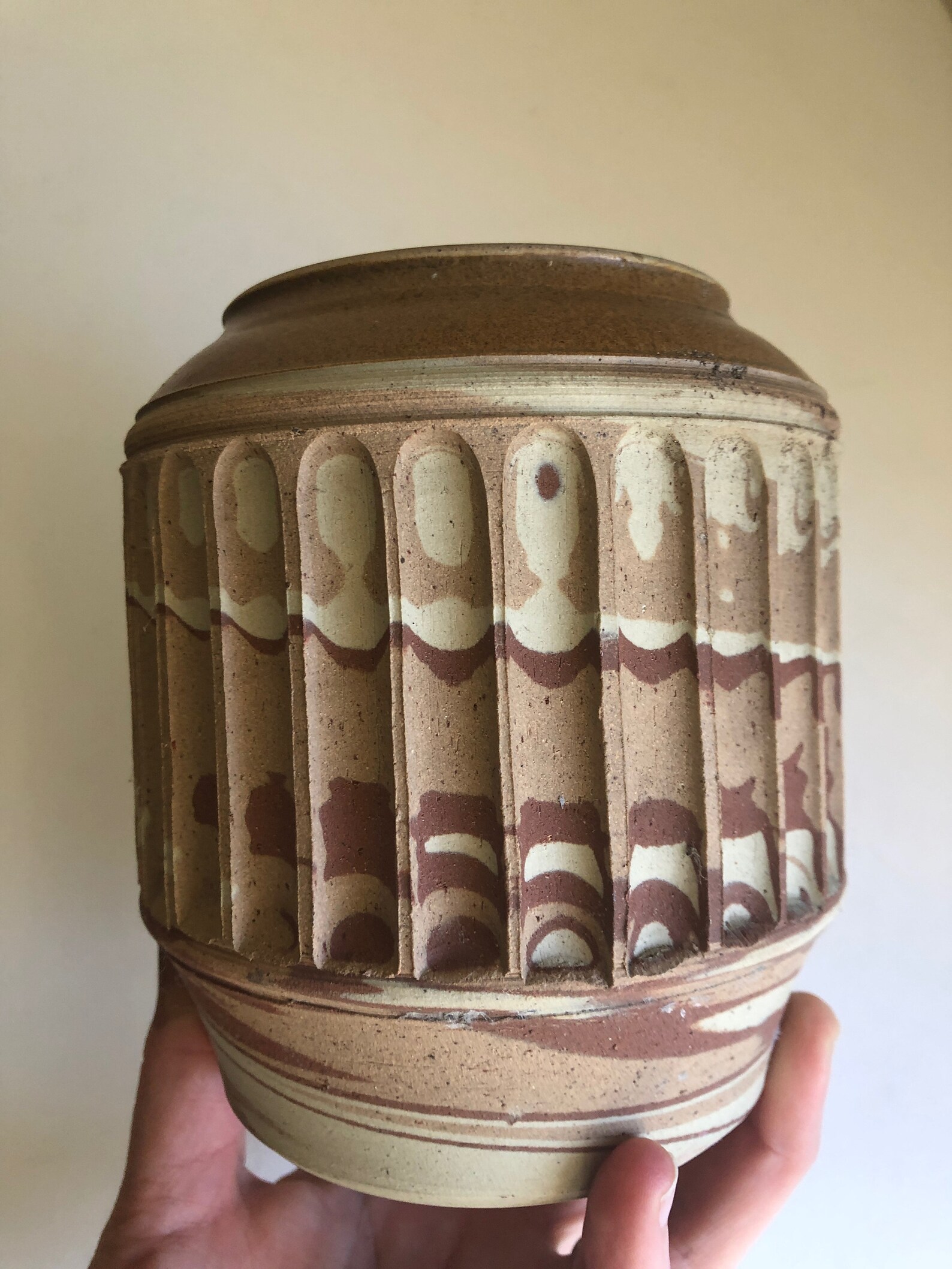 Vintage Canadian Studio Pottery Ceramic Vase Marbled Clay - Etsy