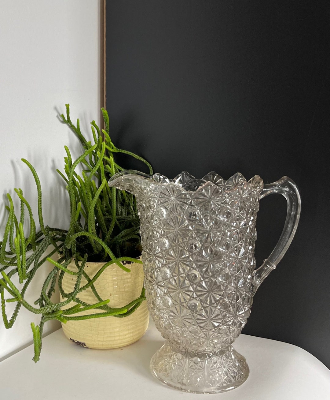 George Duncan and Sons EAPG Pressed Glass Daisy and Button Pitcher ...