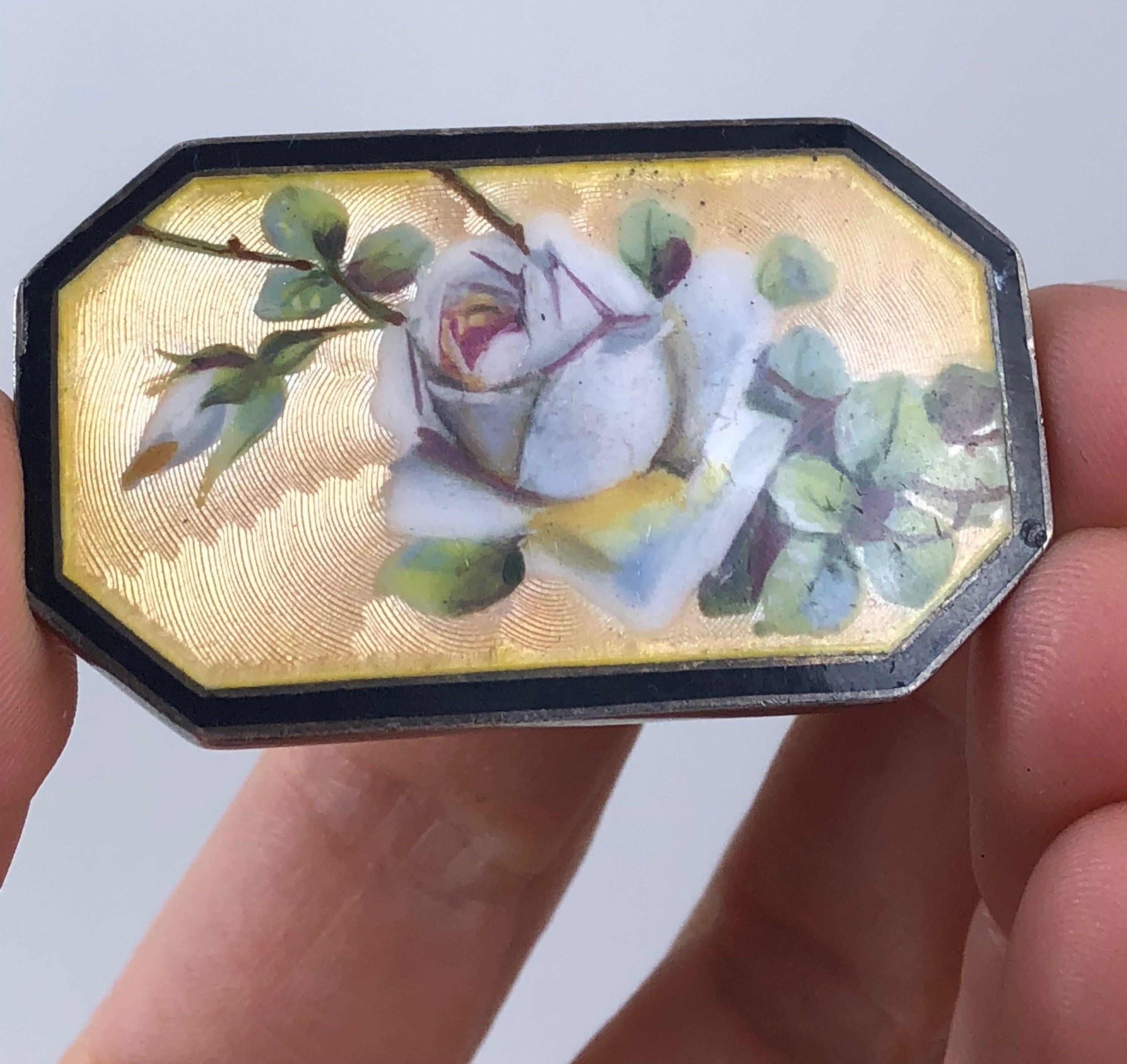 Antique Meyle and Mayer German 935 Sterling Silver Guilloche Enamel ...