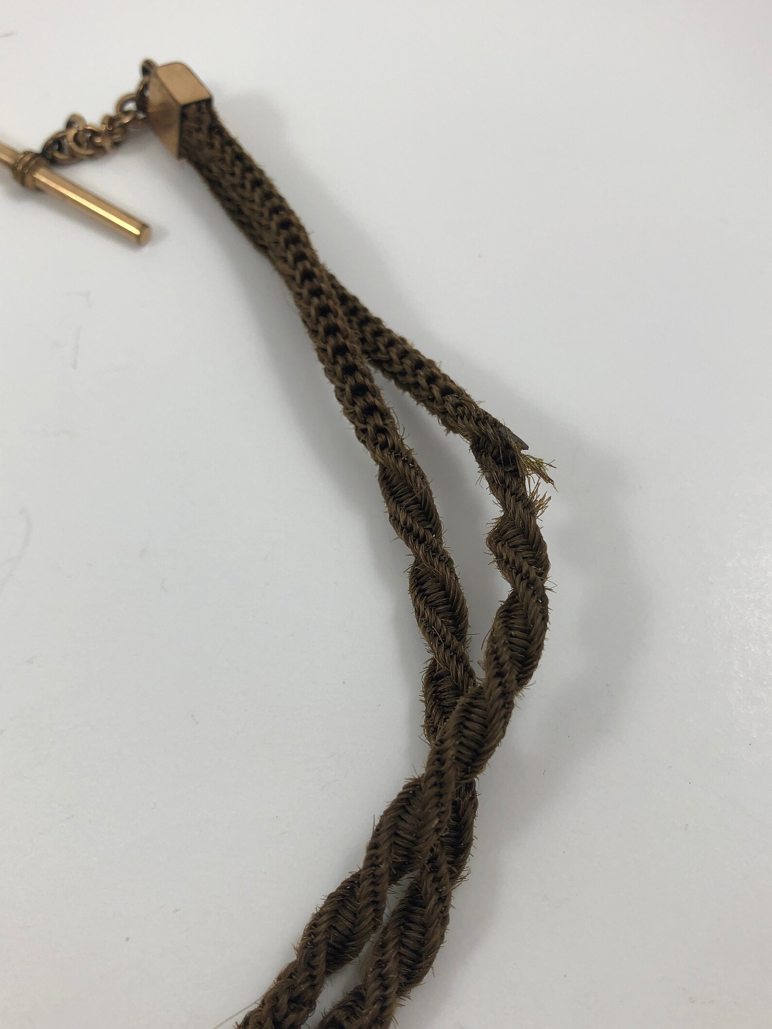 Antique Victorian Hair Watch Chain With Gold Plated Fob - Etsy