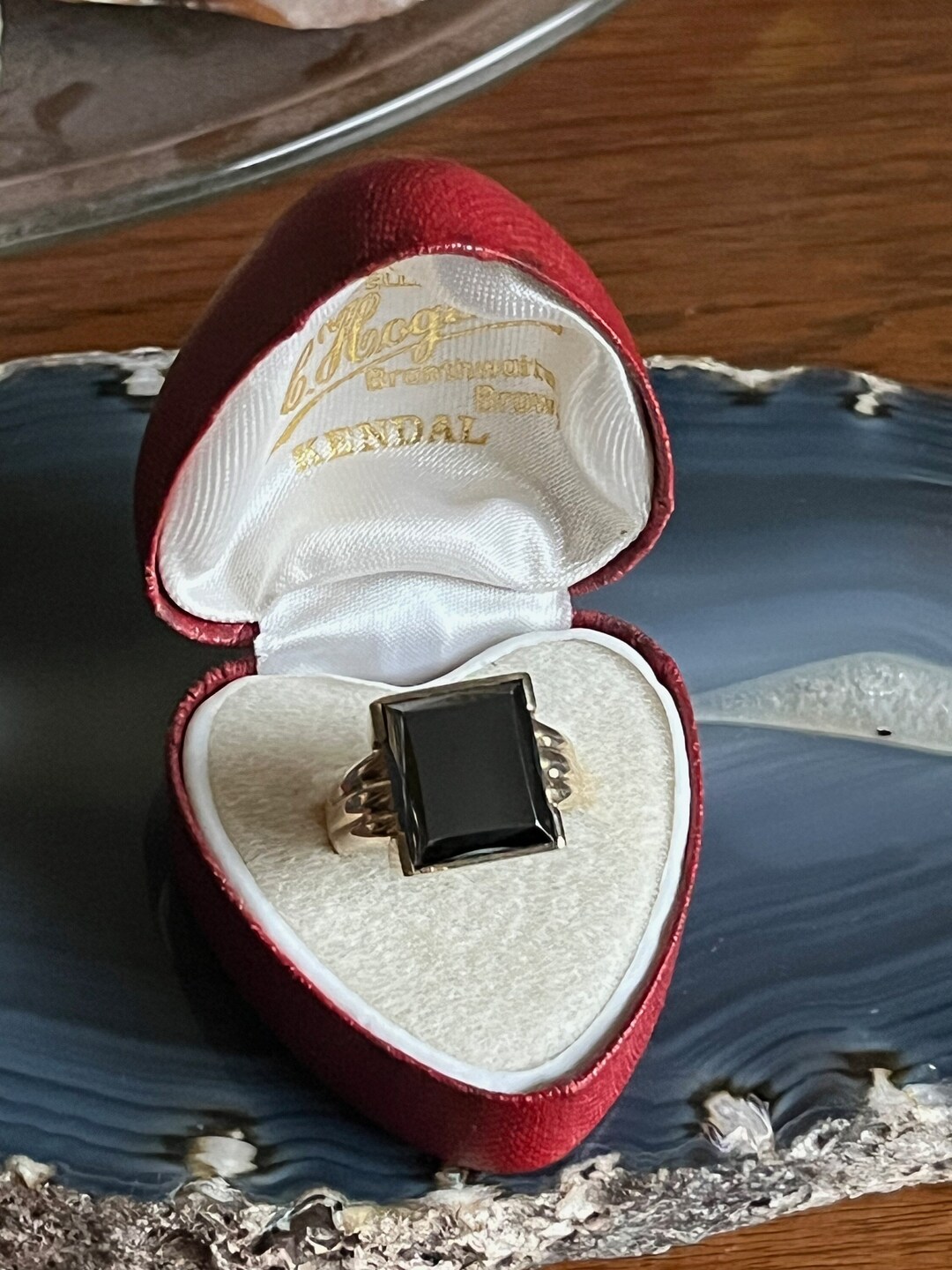 Vintage Mid Century Mens 10K Gold Black Alaskan Diamond Signet Ring - Etsy