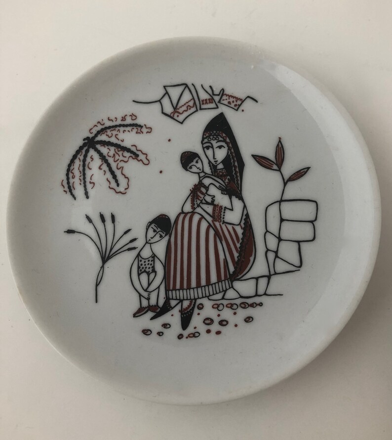 Set of 4 Mid Century Modern Naaman Israel Porcelain Coasters - Etsy