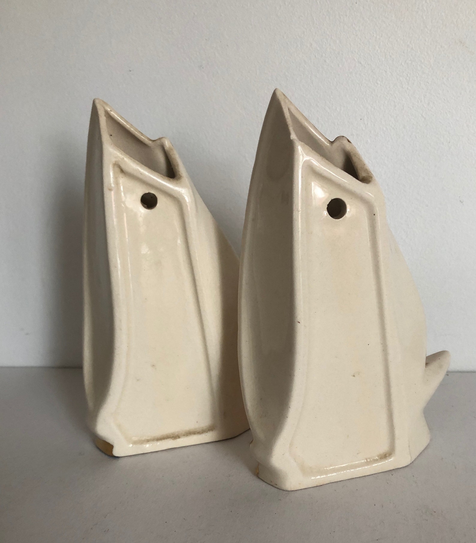 Vintage Pair of Holley Ross Pottery Ceramic Ship Sailboat Sail - Etsy