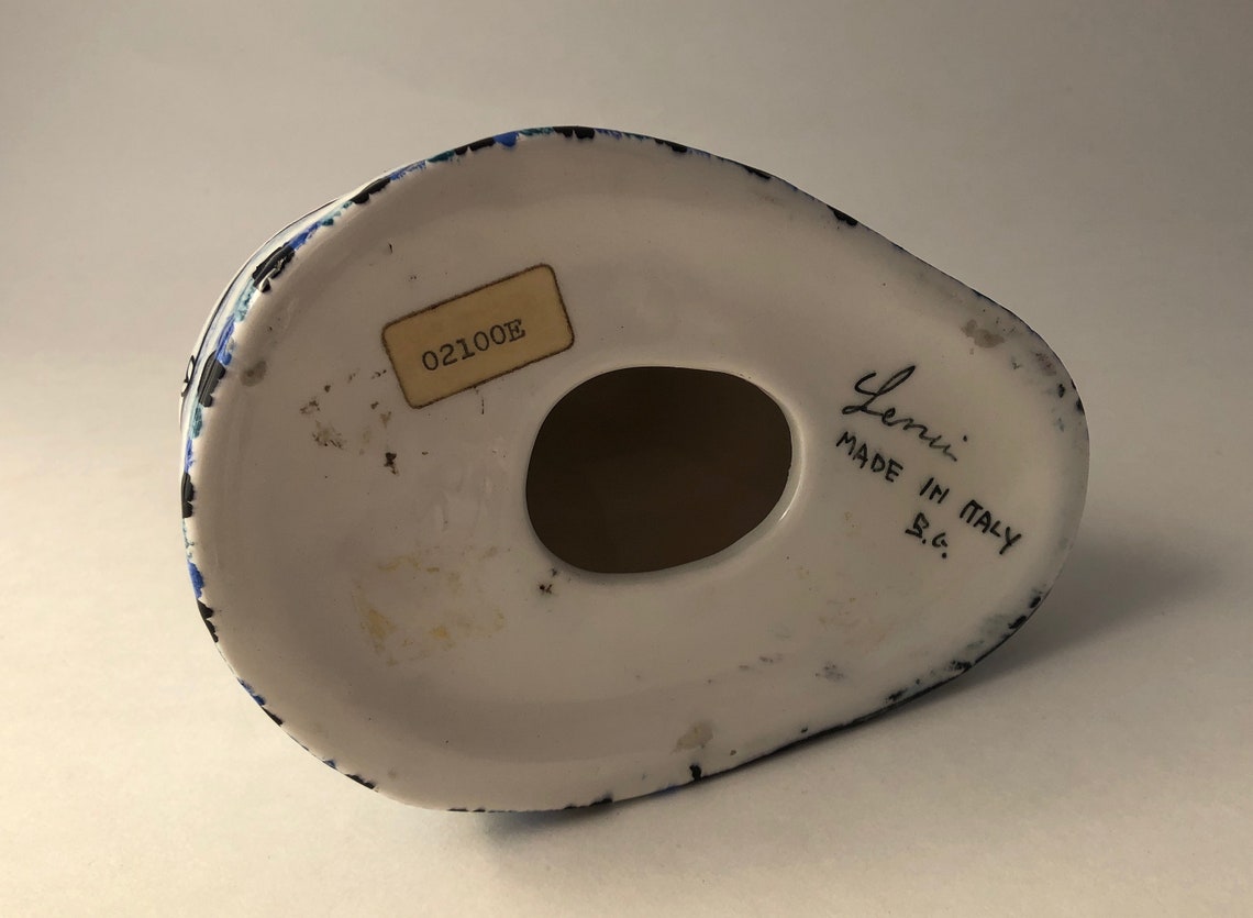 C1930 Lenci Torino Italian Ceramic Figurine Lady in Blue Black - Etsy