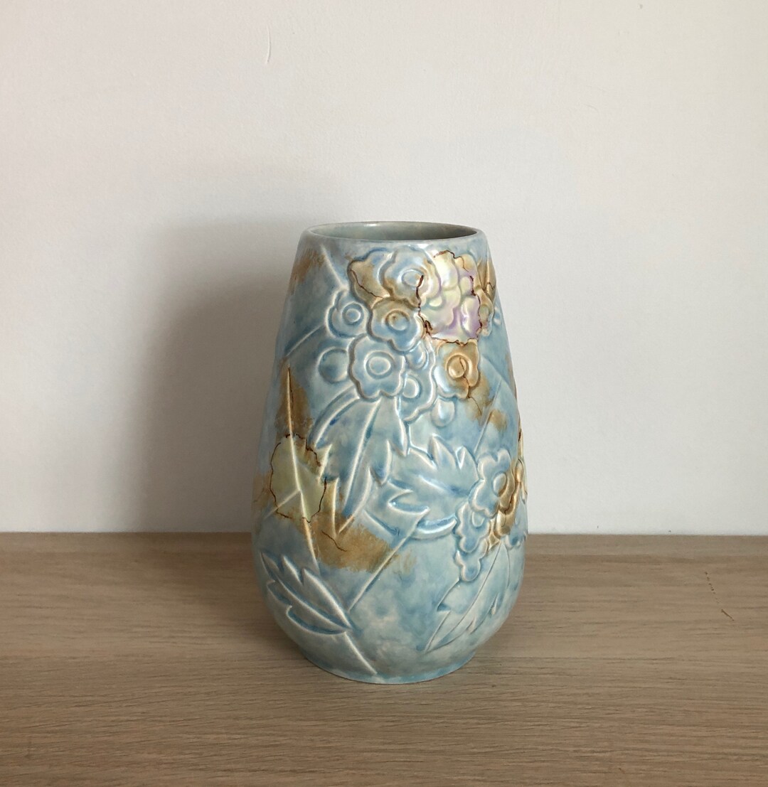 Vintage Beswick England Art Deco Pottery Vase 66M - Etsy