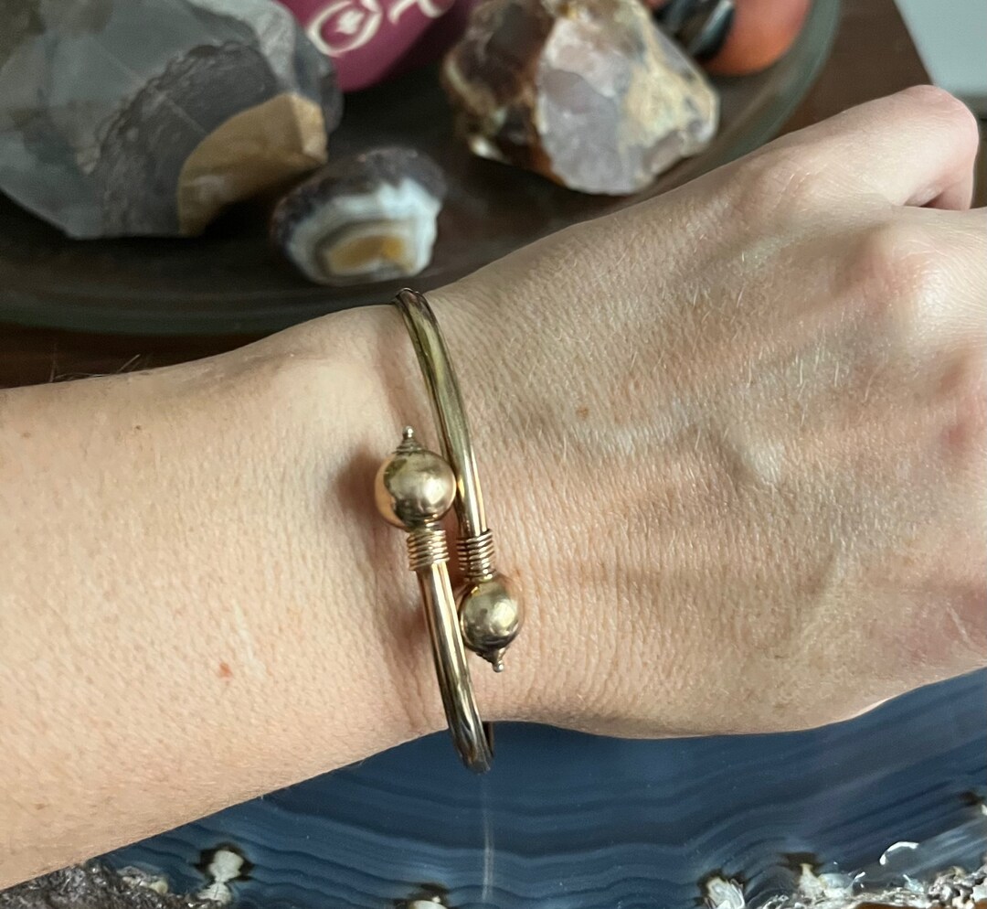 Antique Victorian 10K Yellow Gold Plated Flexible Ball Torque Bypass ...