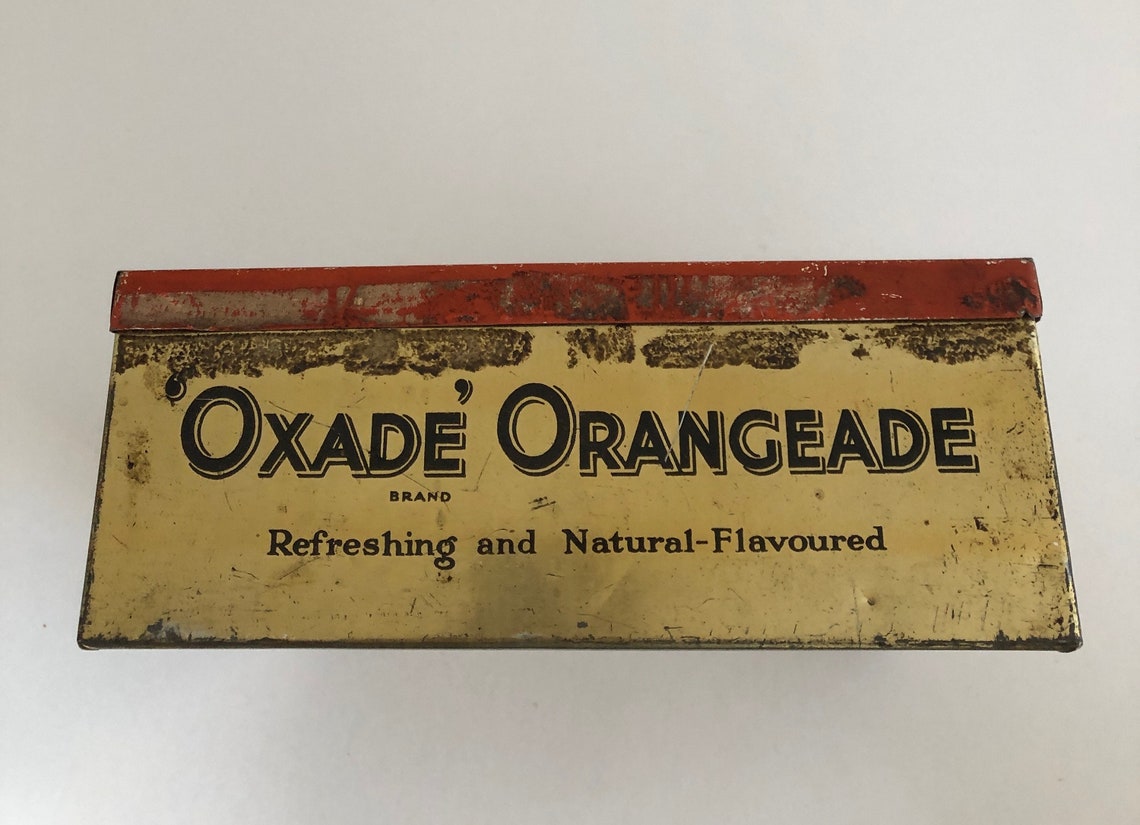 Vintage Oxade Orangeade Advertising Tin General Store Grocery - Etsy