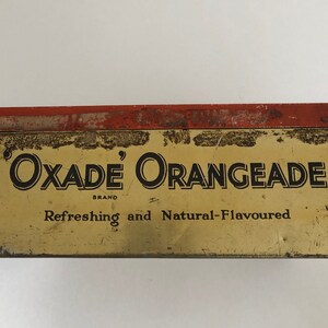 Vintage Oxade Orangeade Advertising Tin General Store Grocery Farmhouse ...