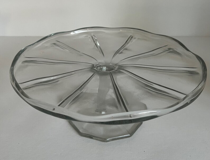 Antique Fluted Panel EAPG Pressed Glass Pedestal Cake Stand - Etsy