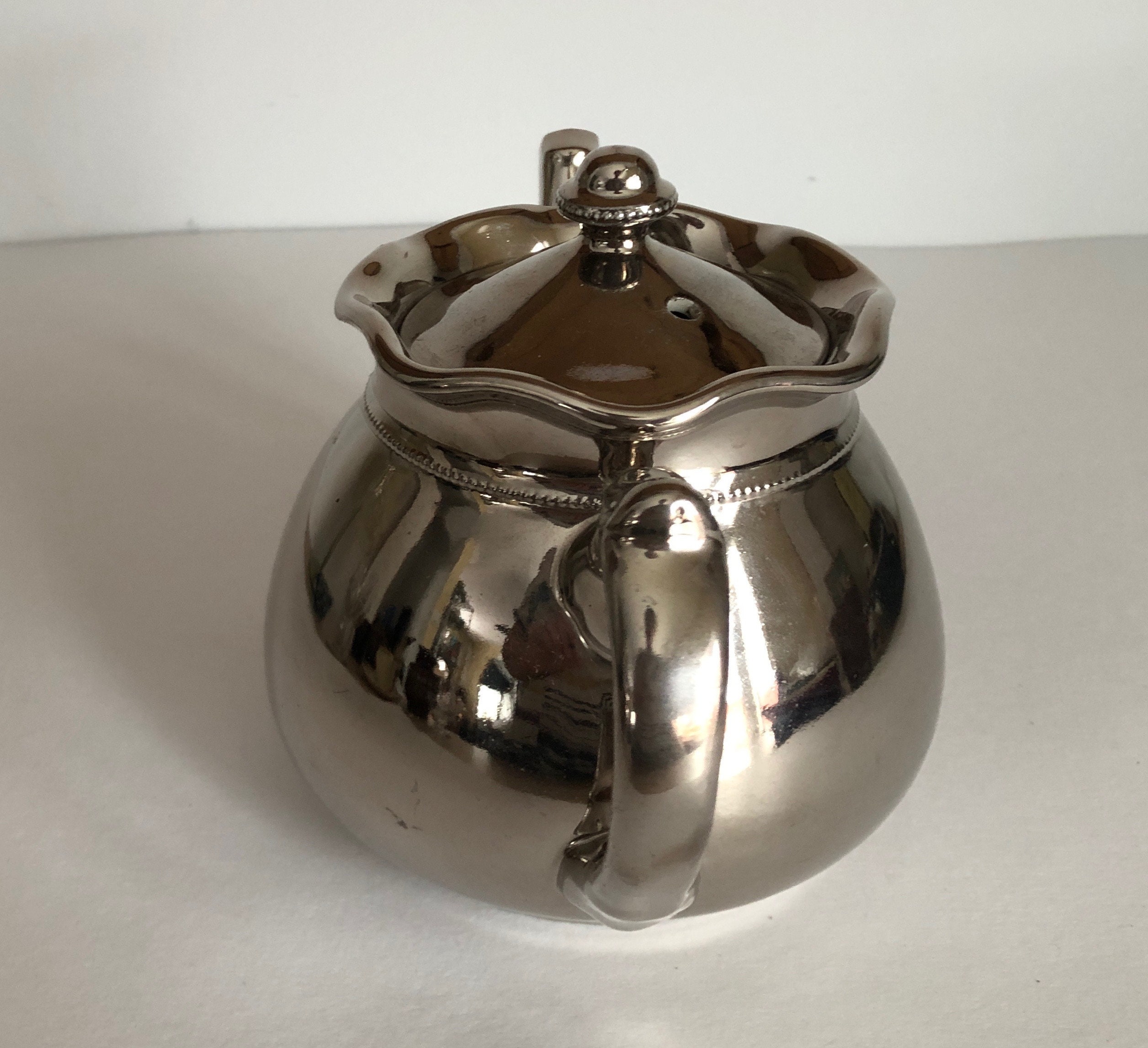 Antique Silver Luster Lustre White Pottery Teapot - Etsy