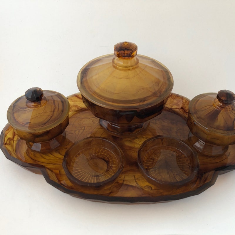 Glass Dresser Set - Etsy
