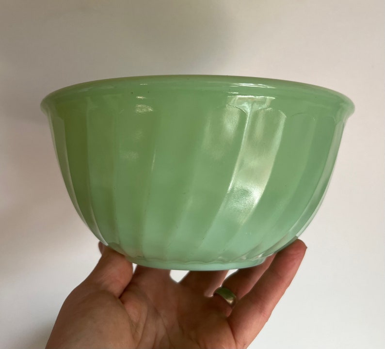 Vintage Fire King Set of 3 Jadeite Jadite Swirl Mixing Nesting - Etsy