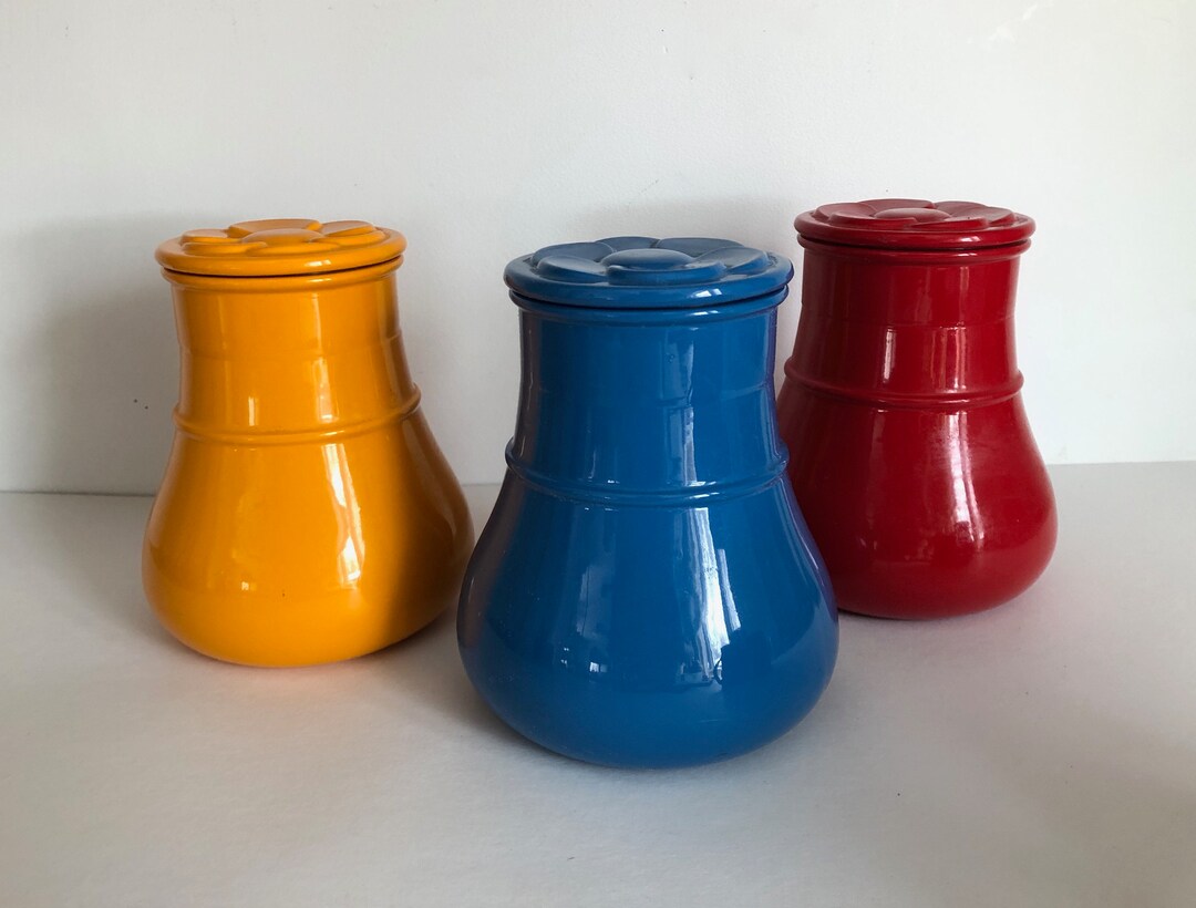 Set of Three - 1970s Verrerie Du Gier France Sunflower Daisy Counter ...