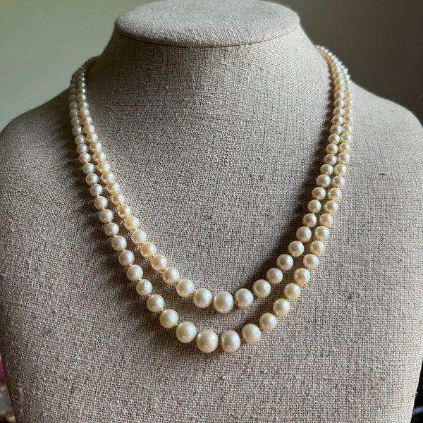 Double Strand Pearls - Etsy