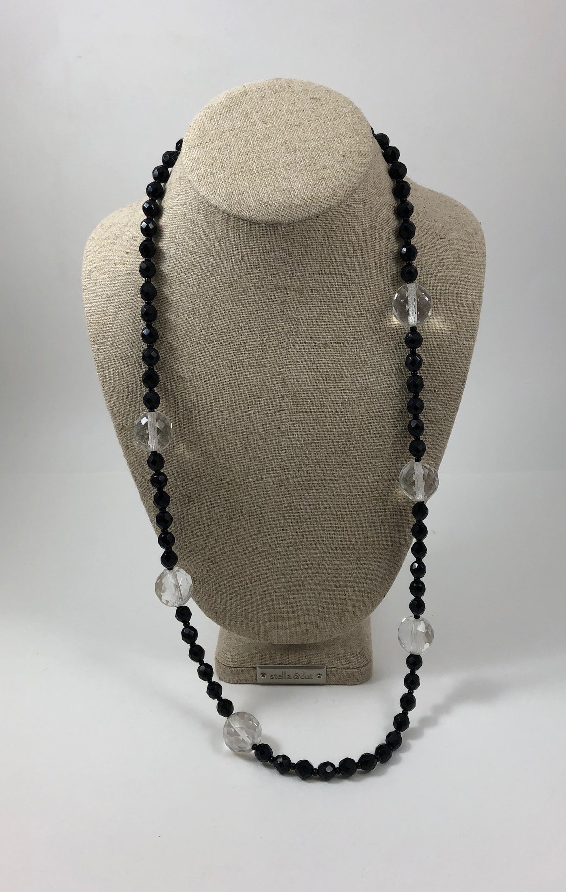 Vintage Art Deco 1920s Flapper Era French Jet Black and Crystal Beaded ...