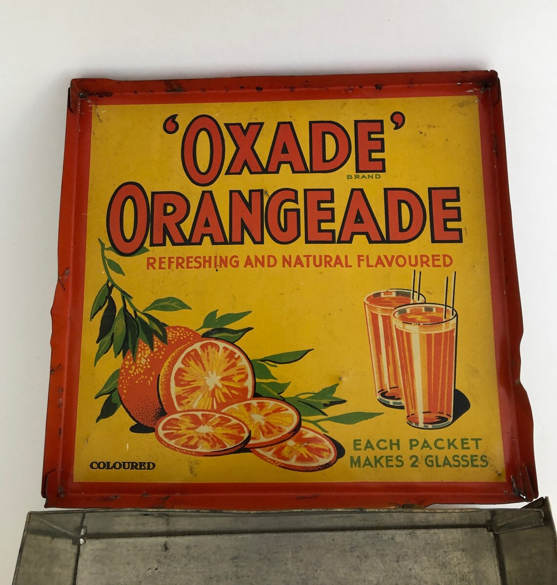 Vintage Oxade Orangeade Advertising Tin General Store Grocery - Etsy