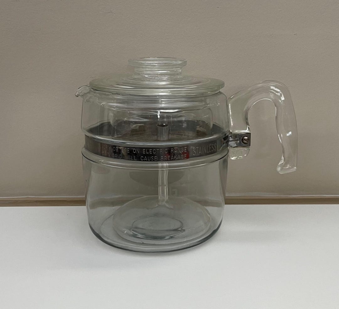 Vintage Pyrex Flameware 6 Cup Coffee Pot Percolator - Etsy
