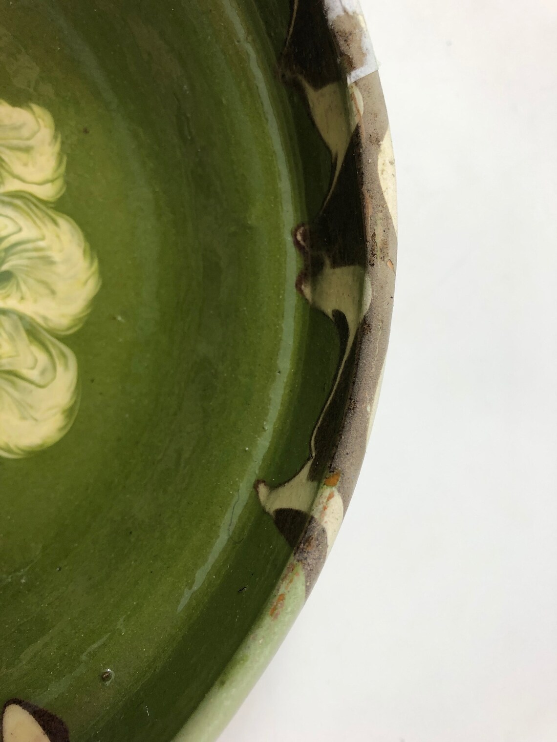 19th Century Antique Pottery Earthenware Mochaware Earthworm | Etsy
