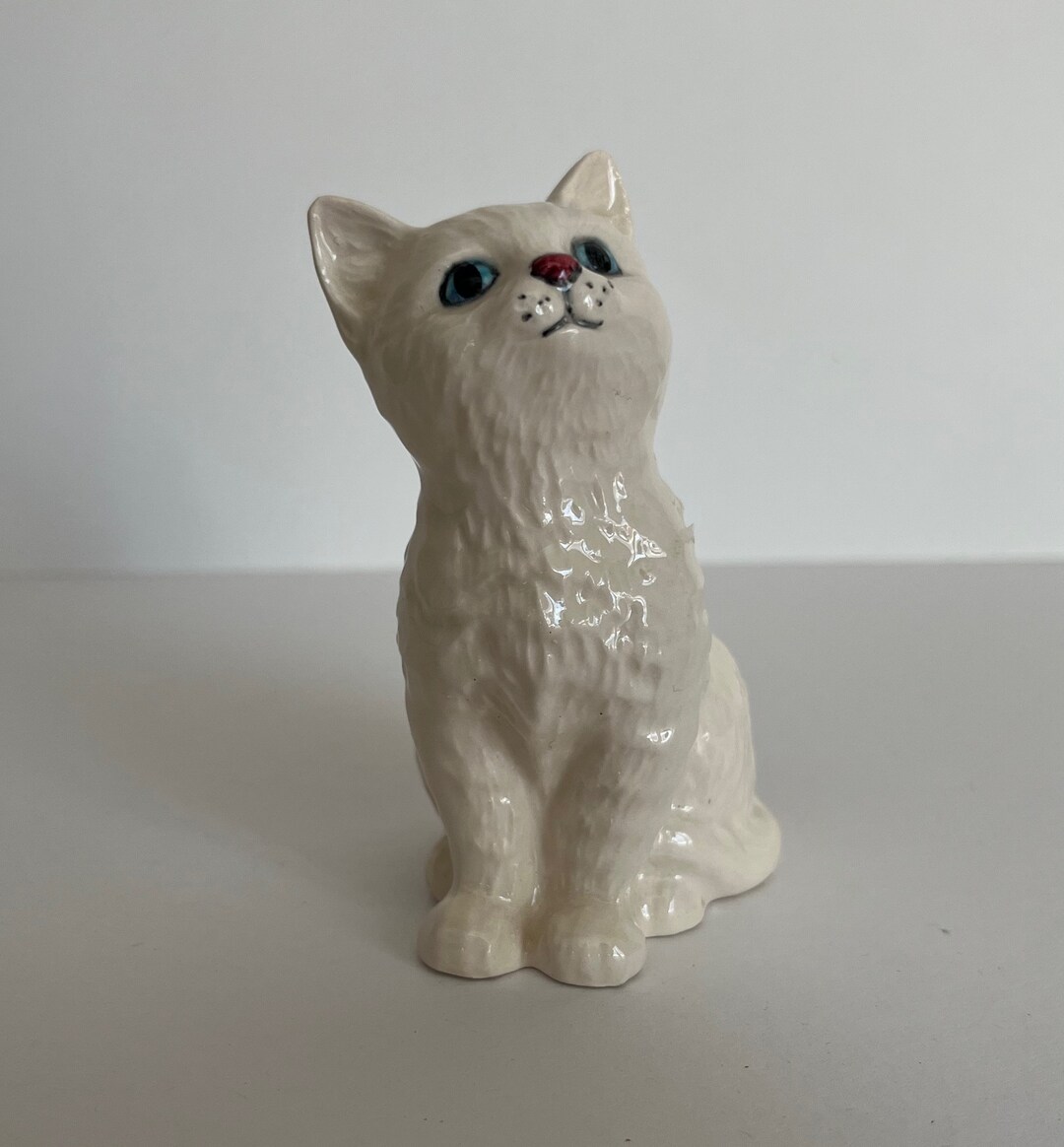 Vintage Royal Doulton Bone China White Persian Kitten Cat Figurine - Etsy