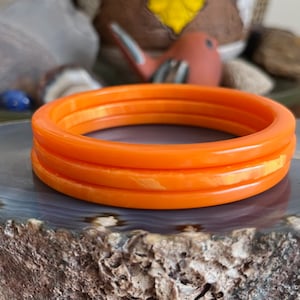 CHOICE Shades of Orange Yellow Bakelite Stacking Bangle Bracelets - Etsy