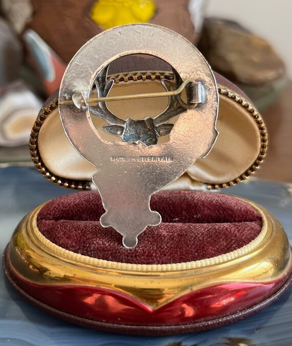 Vintage Antique Gordon Coat of Arms Crest Bydand Resi… - Gem