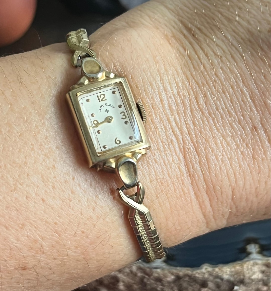 Vintage Mid Century Lady Elgin 14K Gold Filled Wrist Watch - Etsy