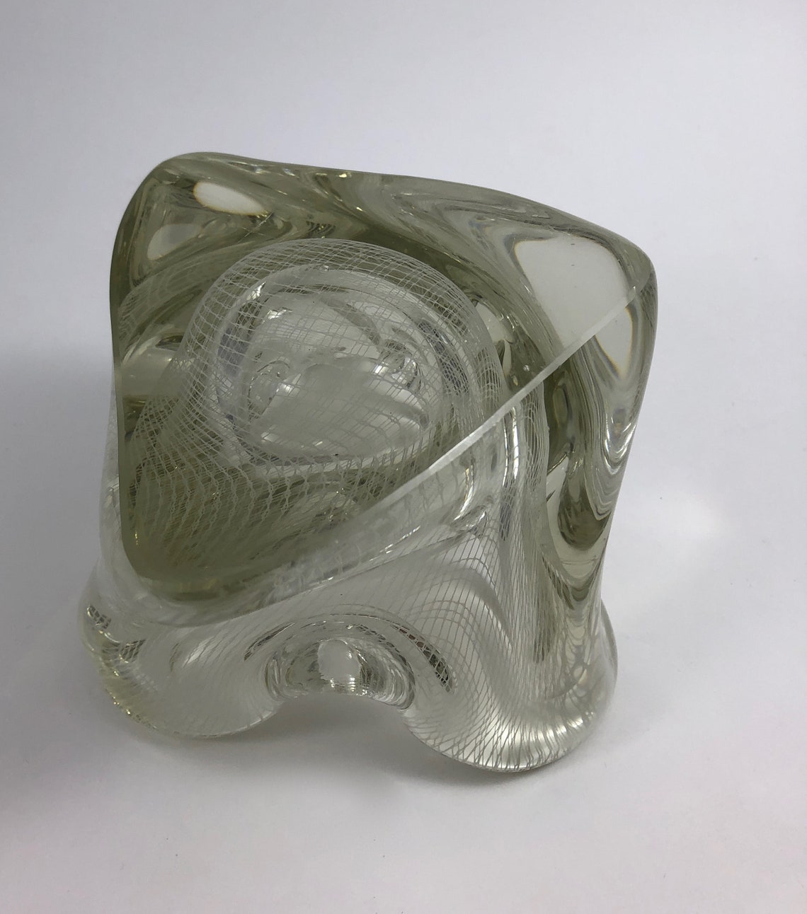 Mid Century Modern Hartil Glass Harrachov Milan Metelak Czech Merletto ...