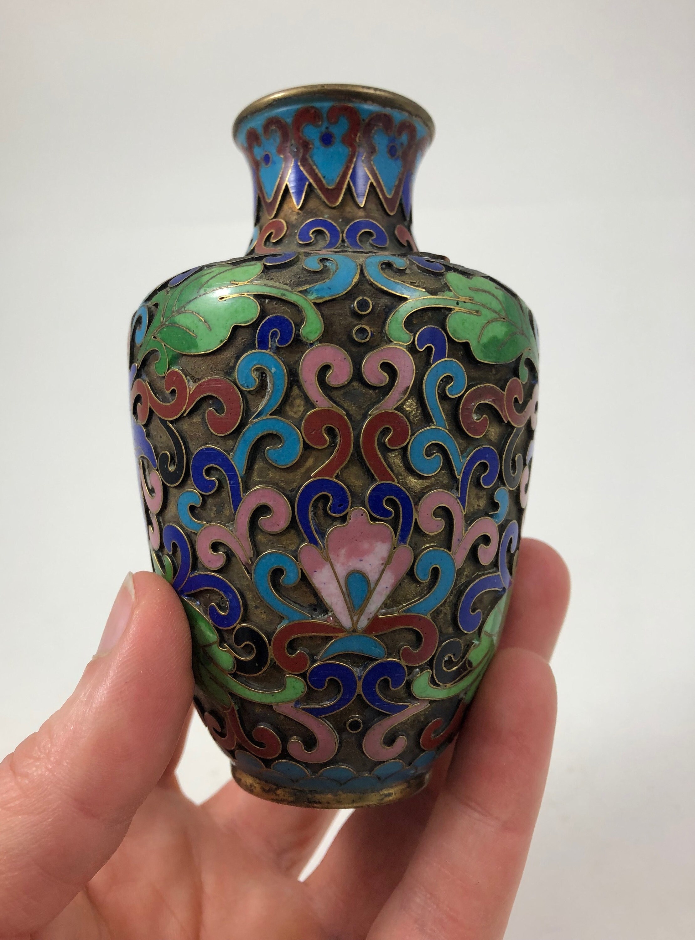 Vintage Asian Antique Chinese Jingfa Relief Carved Cloisonne | Etsy