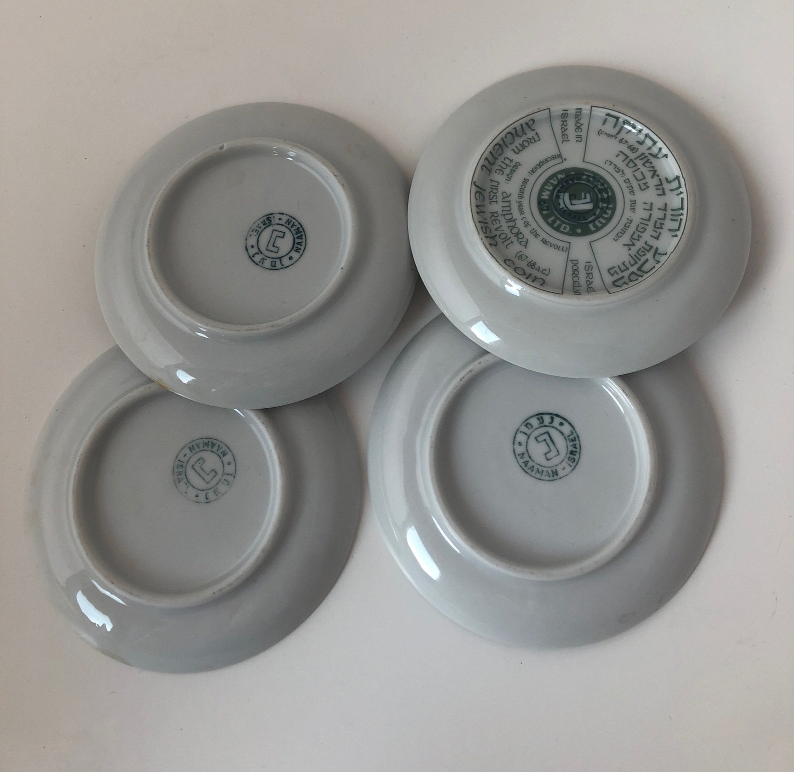 Set of 4 Mid Century Modern Naaman Israel Porcelain Coasters - Etsy