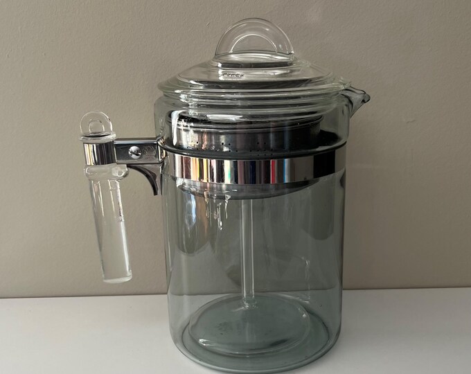 Vintage 1940s Art Deco Pyrex Flameware Coffee Pot Percolator - Etsy